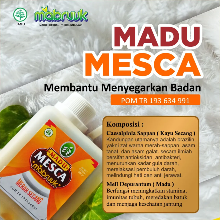 Madu Merah Secang - Madu Mesca Mabruuk 1kg atau 500 gr | Lazada Indonesia