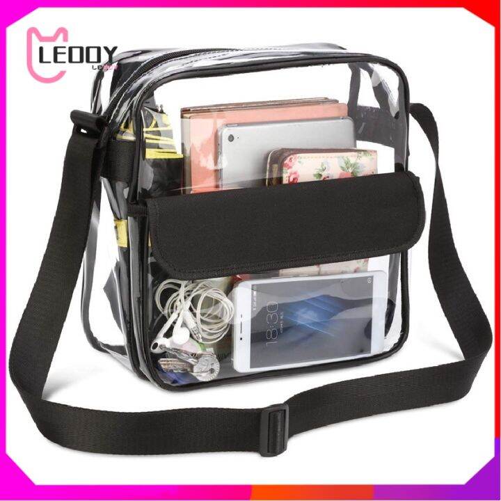 PVC Clear Bag Transparent Board Exam Bag Shoulder Crossbody Bags ...