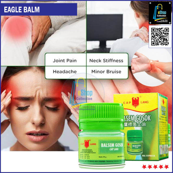 EAGLE BRAND EAGLE BALM COOLING MENTHOL 20g x 40g Geliga Muscular Balm ...