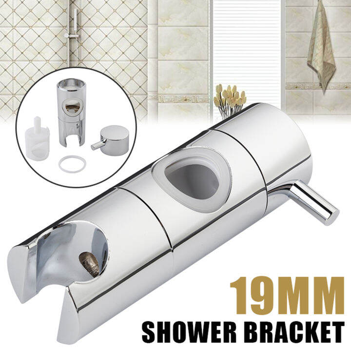 BOKALI 1ชิ้น19มิลลิเมตรโครเมี่ยมหัวฝักบัวผู้ถือเลื่อนยึด Riser รถไฟเมา ...