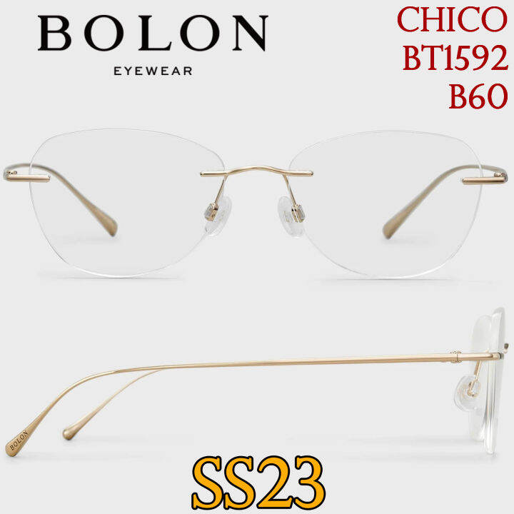 SS23 BOLON กรอบแว่นสายตา รุ่น Chico BT1592 B60 [ฺTitanium / β Titanium ...