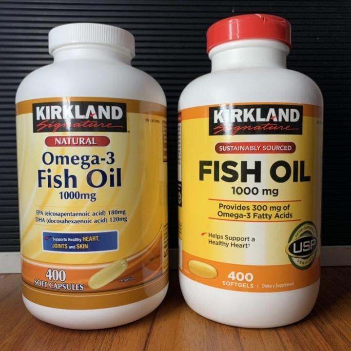 Kirkland Natural Omega 3 Fish Oil 1000mg, 400 Capsules | Lazada PH