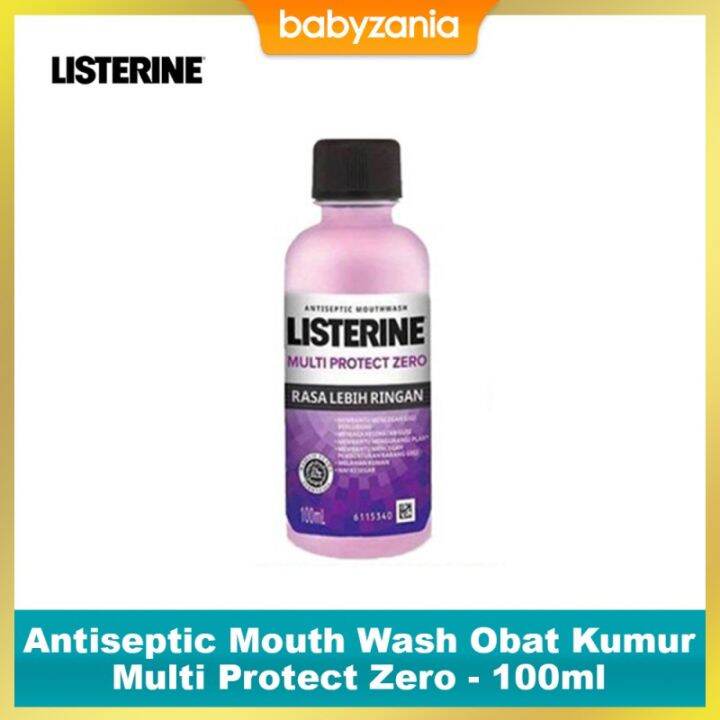 Listerine Antiseptic Mouth Wash Obat Kumur Multi Protect Zero - 100 ml ...