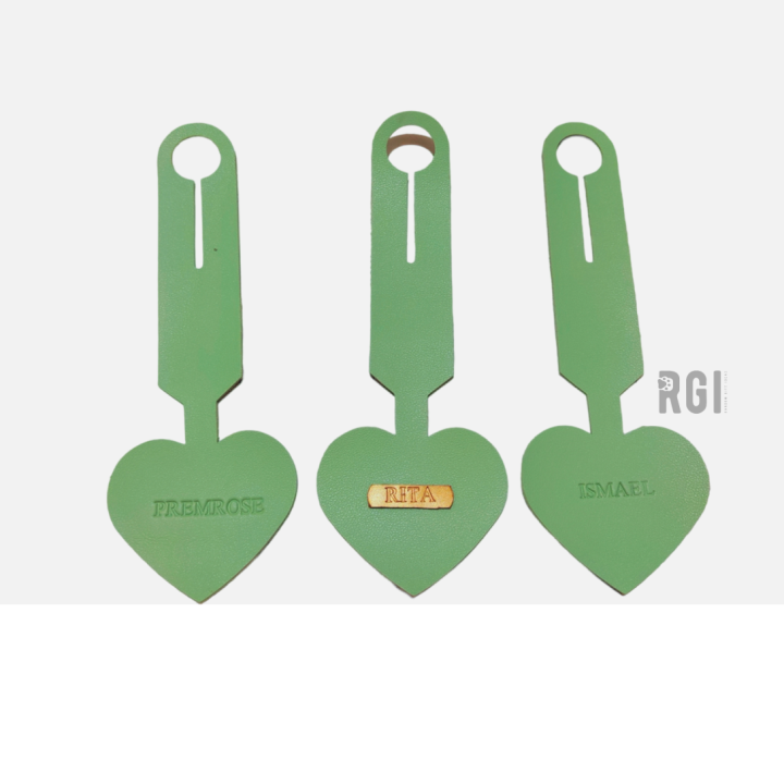 Personalized Leather Heart Bag Tag | Lazada PH