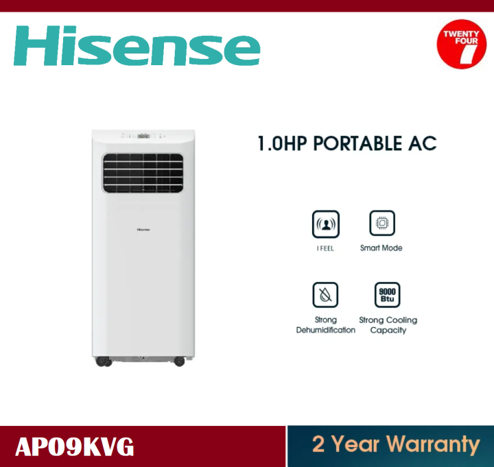 HISENSE 1.0HP Portable Air Conditioner / Aircond / Air Cond R32 便携式空调 ...