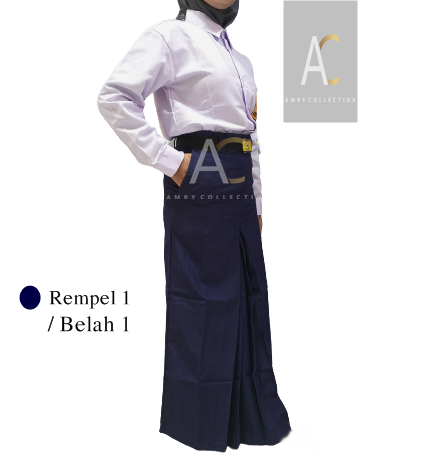 Rok Biru SMP Span Belah 1 Rok panjang Sekolah | Lazada Indonesia