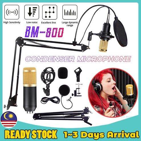 V8 +BM800 Mic Set Condenser Microphone Live Sound Card Bluetooth Audio Interface Studio ...