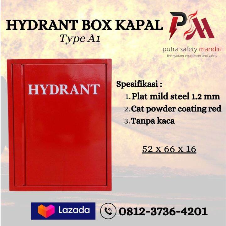 HYDRANT BOX KAPAL TYPE A1 INDOOR KOTAK MERAH PENYIMPANAN ALAT PEMADAM ...