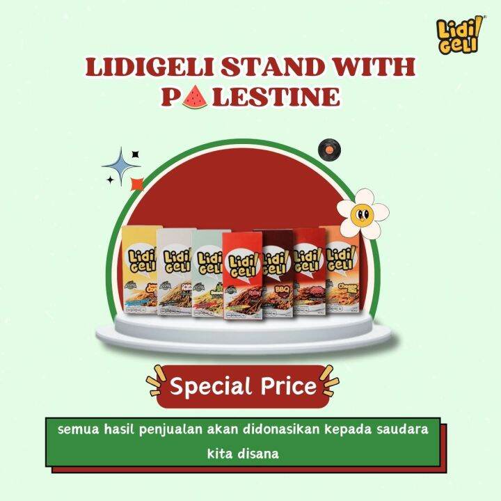 Spesial Donasi Palestine Lidigeli Camilan Mie Lidi Super Renyah 90gr ...