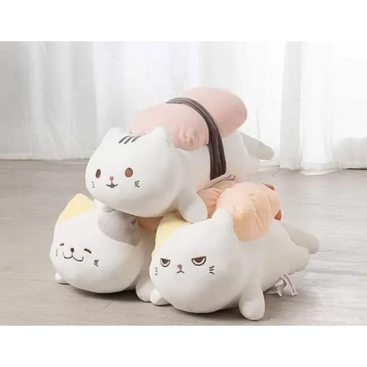 Miniso Sushi Cat Plush Stuffed Toy (Tamagoyaki Shrimp Salmon) | Lazada PH