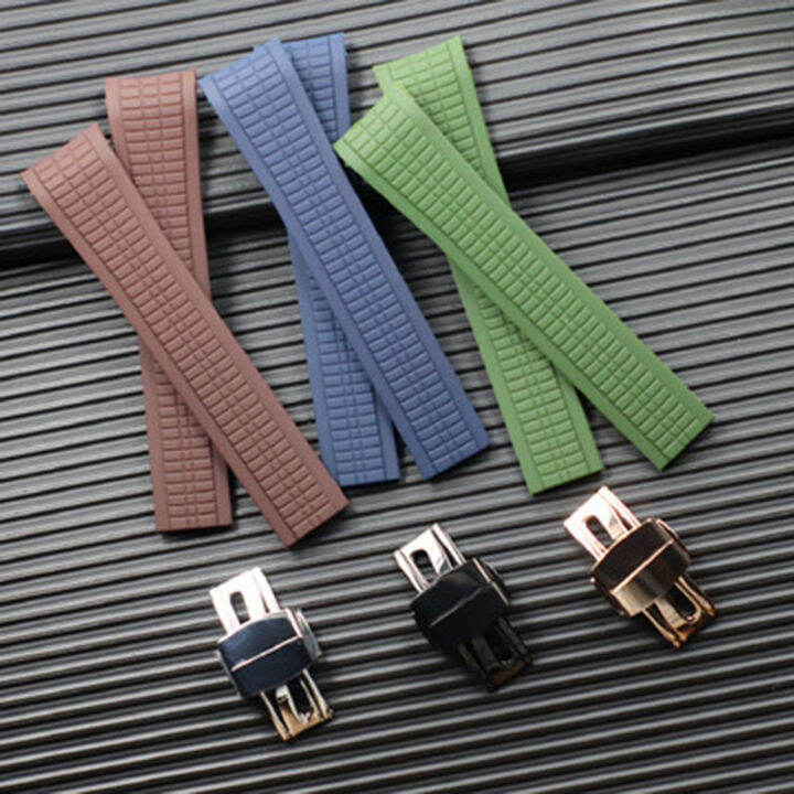 New 21MM Tape Rubber Strap Modified Silicone Strap Waterproof Special ...