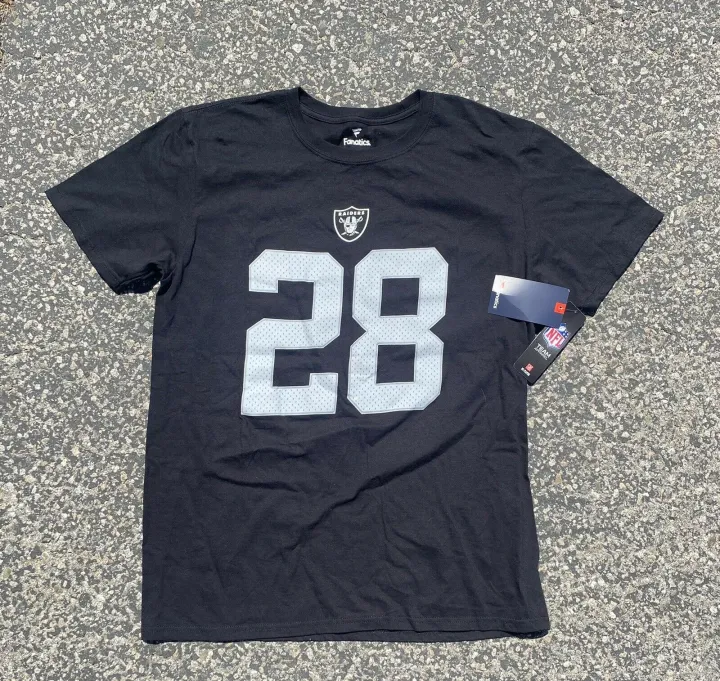 Josh Jacobs #28 Oakland Raiders Jersey Shirt Name Number Front Back ...