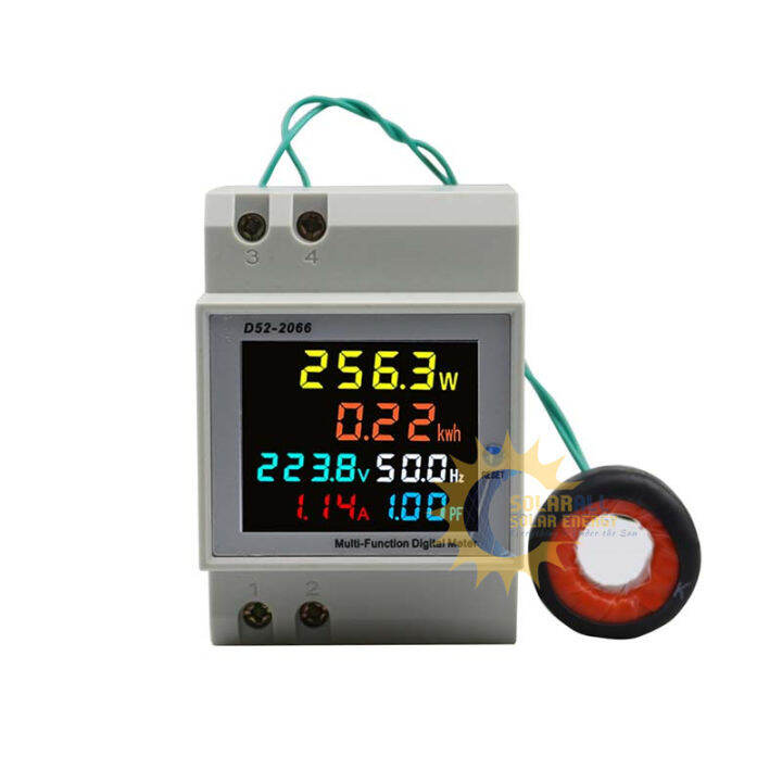 D52-2066 Din Rail AC Monitor 6 IN1 220V 100A Voltage Current Power ...