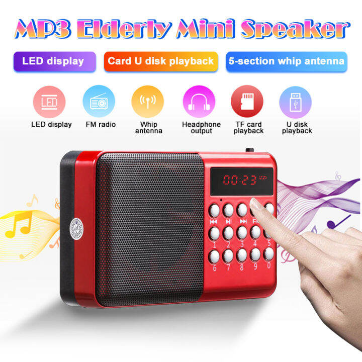Wireless FM Radio Speaker MP3 Music Player Mini Portable HIFI Radio ...