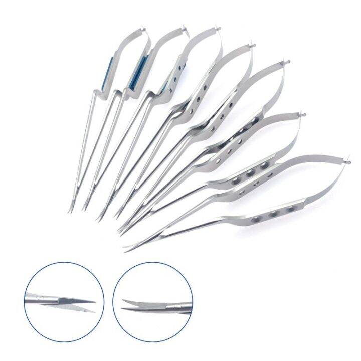 Stainless Steel Micro Scissors Straight/ Curved Blade Micro Scissors ...