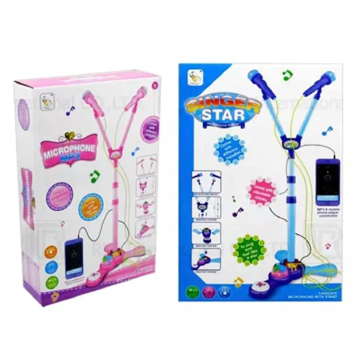 pingtoysของเล่นเด็ก ไมโครโฟนคู่ Singer star microphone MP3 ต่อมือถือได้ ...