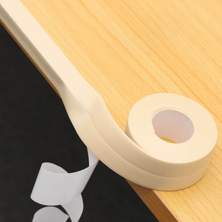 CORPS 3.2m PVC Self Adhesive Kitchen Toilet Sink Edge Seal Tape Wall ...