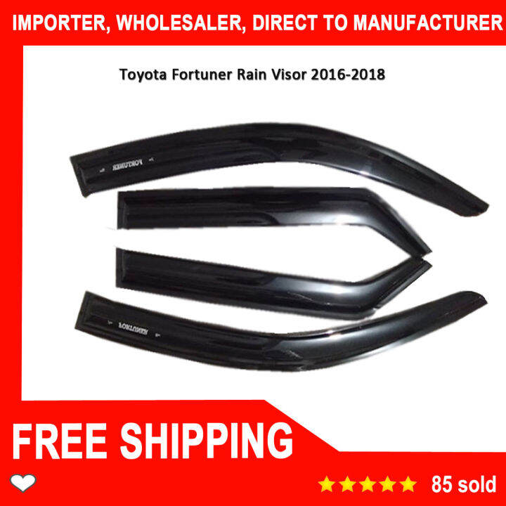 Toyota Fortuner Window Rain Gutter/Visor Matte Black 2016-2018 | Lazada PH