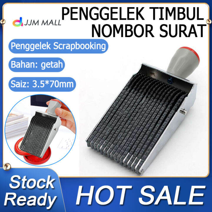 JJM MALL Multipurpose 15 Digit Alphabet Rolling Rubber Stamp English ...