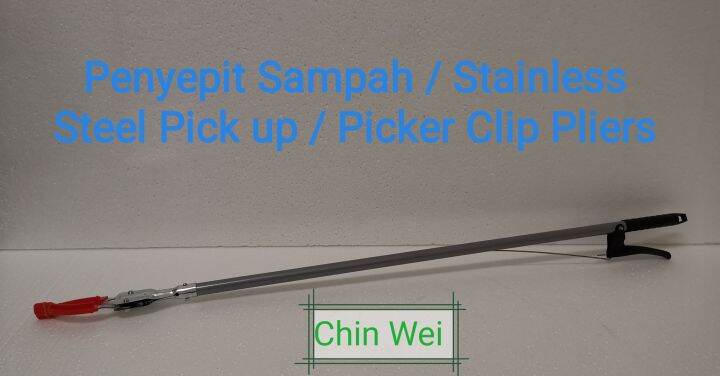 92cm Penyepit Sampah / Stainless Steel Pick-up / Picker Clip Pliers ...
