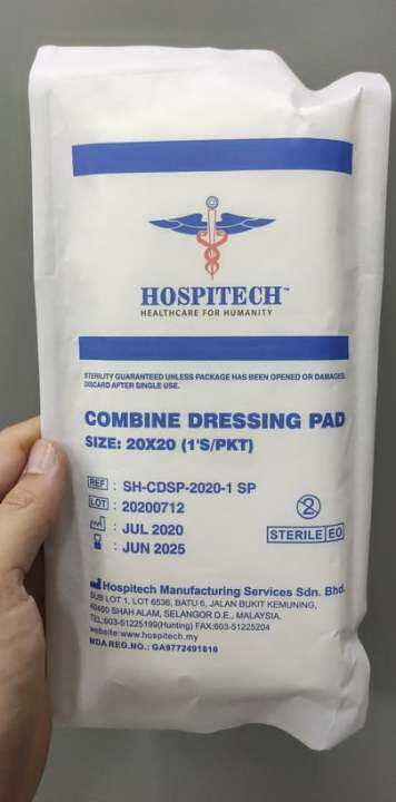 HOSPITECH STERILE COMBINE DRESSING PAD 20x20CM 1S | Lazada