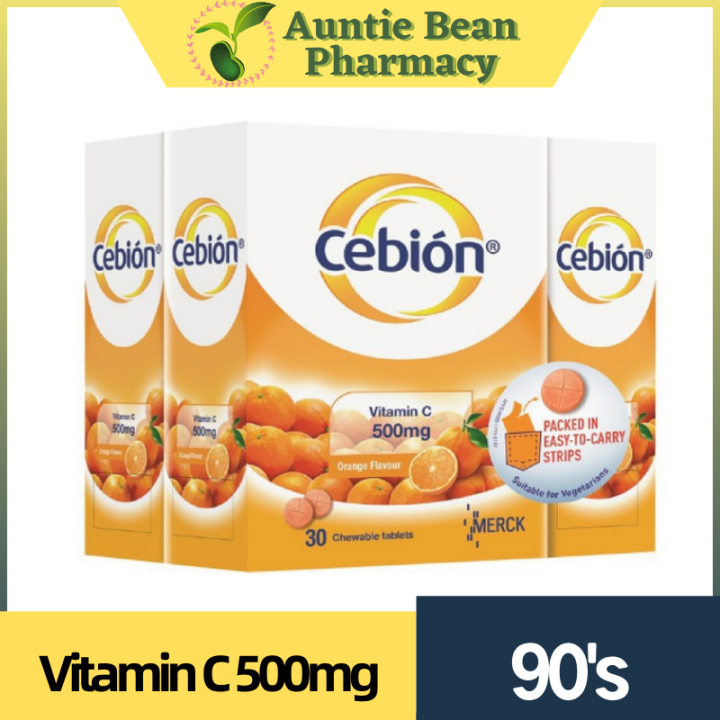 Cebion Chewable 500mg [ 30 Tablets x 3 Box ] | Lazada