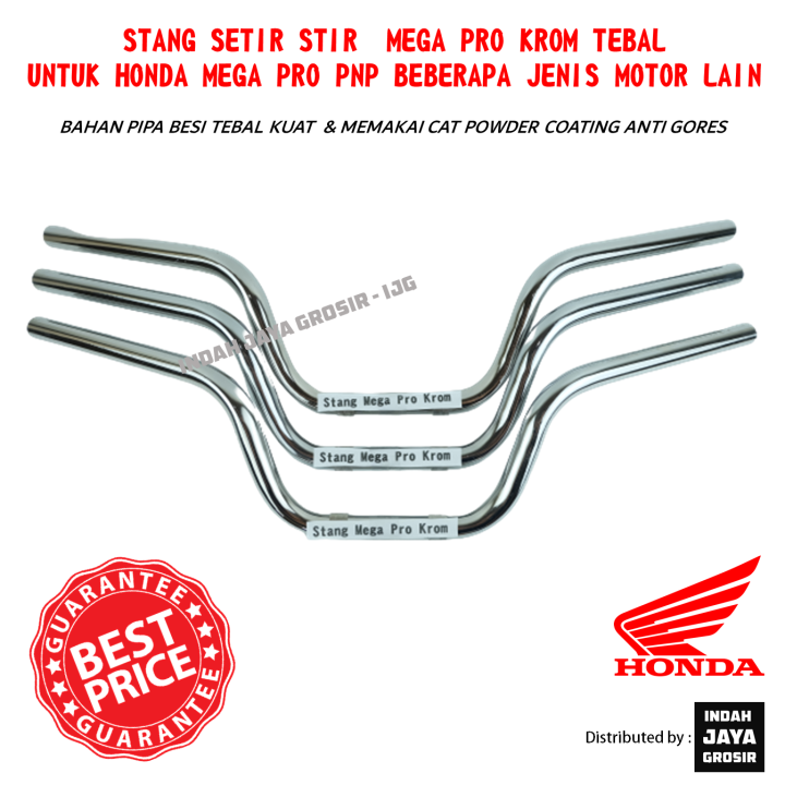 STANG SETIR STIR MEGA PRO KROM TEBAL UNTUK HONDA MEGA PRO PNP MOTOR ...