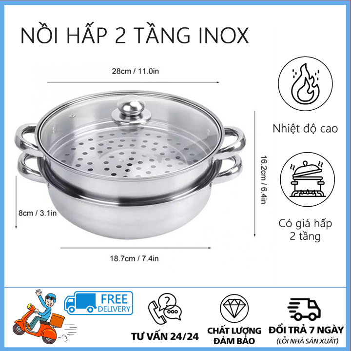 Nồi hấp 2 tầng inox - Xửng hấp, Cách nấu nồi lẩu hải sản, TÌM MUA bộ ...
