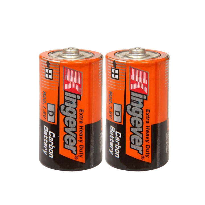 Extra Heavy Duty Power Kingever Carbon Battery R20 1.5 Volts D - 2Pcs Set | Lazada PH