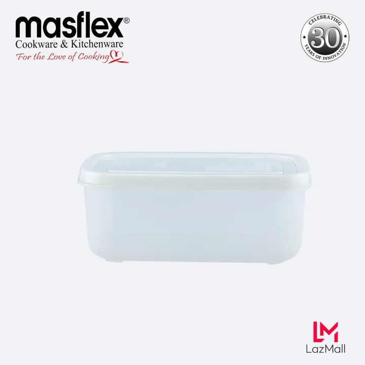Masflex 1800 ml Plastic Rectangular Food Container L19 cm x W13 cm x H8 ...