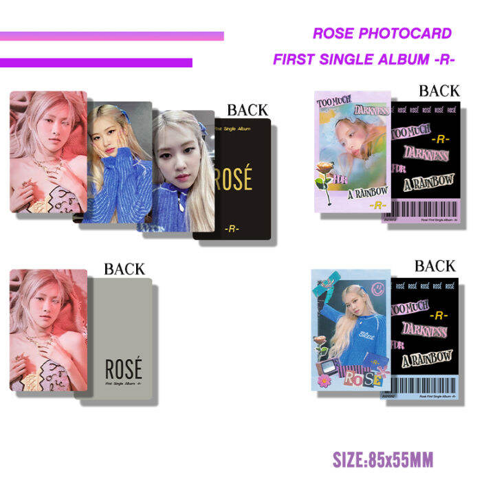 BLACKPINK album card ROSE postcard FIRST SINGLE ALBUM "-R-" photo card ...