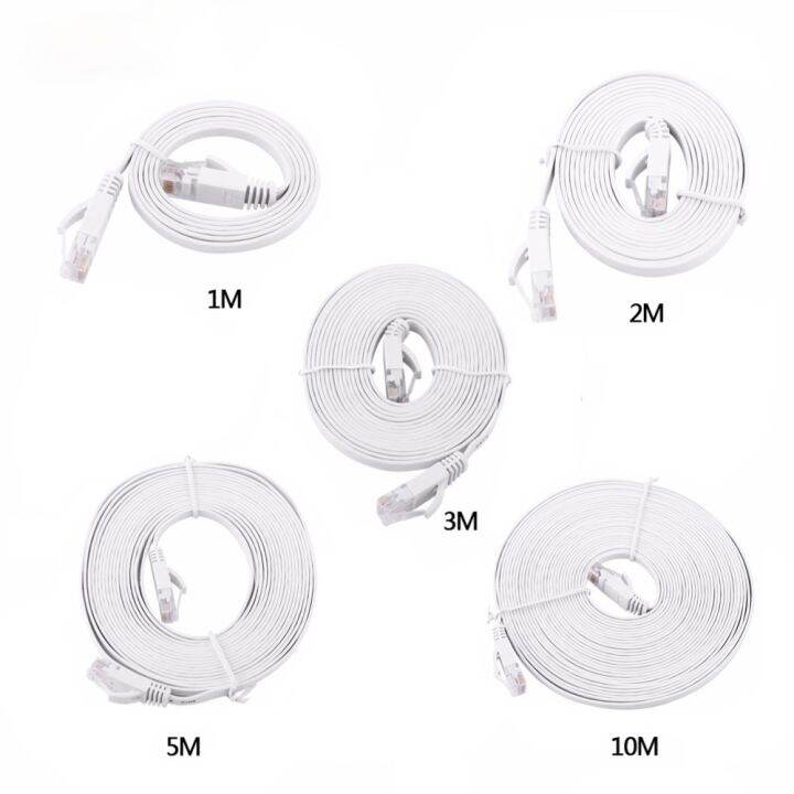 CAT6 CAT6a LAN Network Cable Flat RJ45 High Speed Patch Cord STP ...