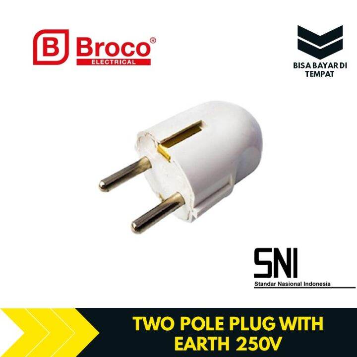 Steker Colokan Saklar Listrik Bulat BROCO TBA1305 | Lazada Indonesia