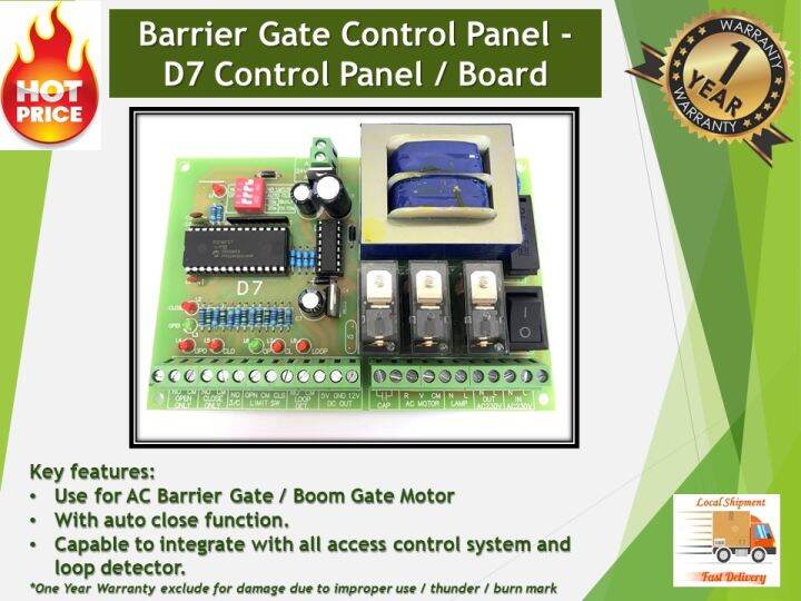 Autogate D7 Barrier Gate Control Panel / Board - Board Only | Lazada