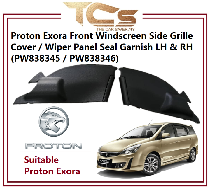 Proton Exora Front Windscreen Side Grille Cover / Wiper Panel Seal ...