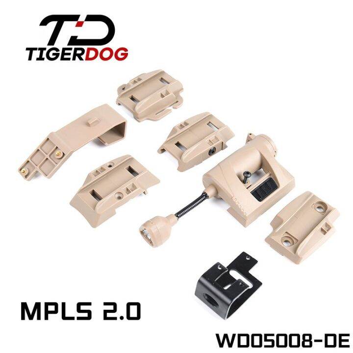 WADSN Tactical Helmet light Tec Mpls 4 LED Helmet Light Illumination ...