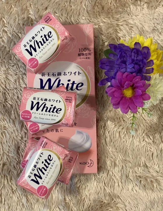 KAO WHITE Bar Soap Refreshing Rose Scent 85g X 6 | Lazada PH