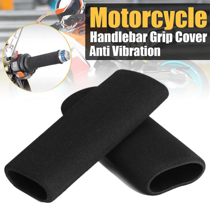Gazechimp 2x Motorcycle Foam Handle Grip Covers Replace Anti Vibration ...