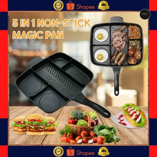 Carajay Pan JECA Non-stick Magic Pan 5-in-1 Grill Frying Plate ...