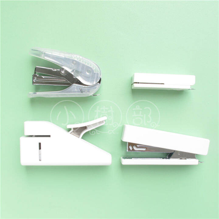 MUJI pinless stapler mini portable easy-pressing staple simple white ...