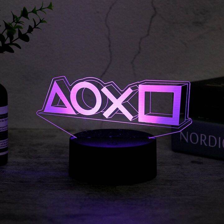 Led 3D Night Light Table Lamp Room Decor Home Gaming Desk Setup ...