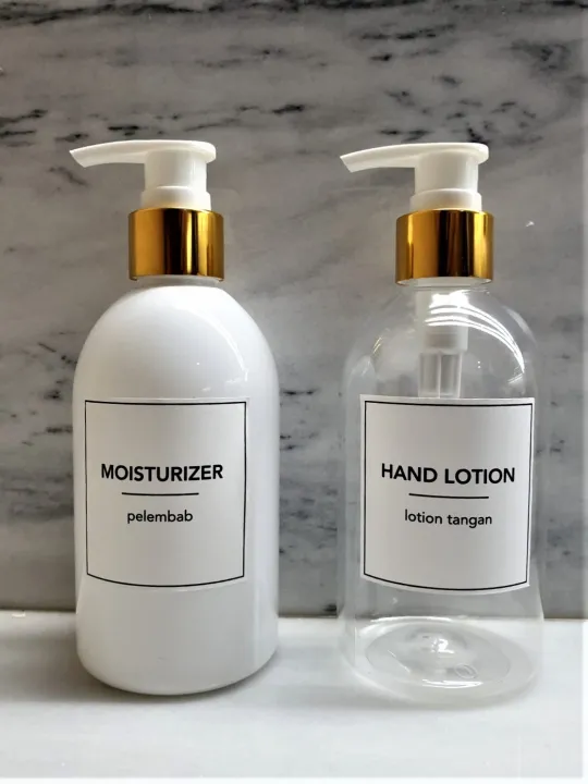 BOTOL REFILL SABUN AESTHETIC OVAL 250ML PUMP GOLD / BOTOL SABUN CAIR ...