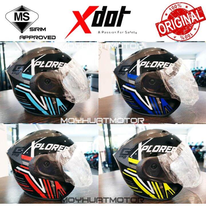 XDOT NEW HELMET WITH SIRIM 🔥 XDOT HELMET G518B EXPLORER WITH VISOR | Lazada