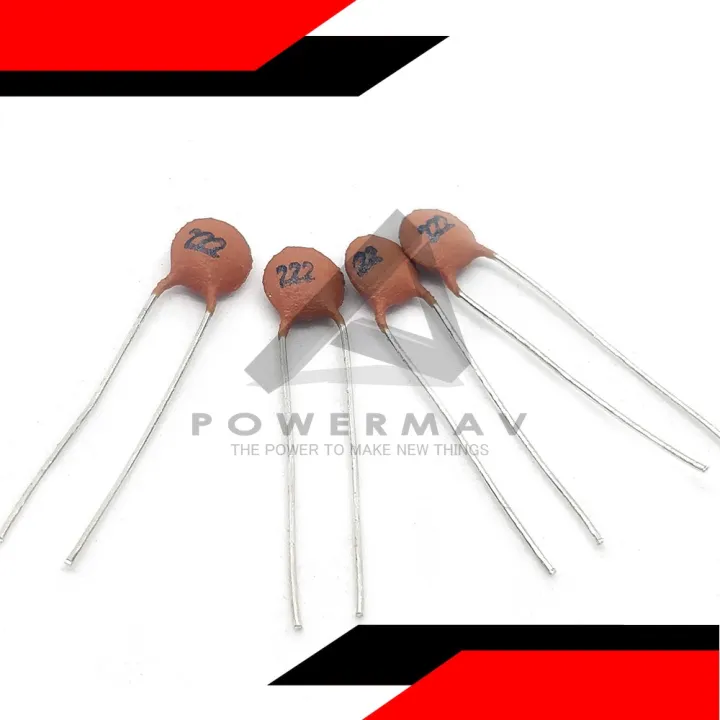 4pcs 2.2nf ceramic capacitor 50V 2.2 nf 221 Ceramic Capacitor 50v 2.2nf ...