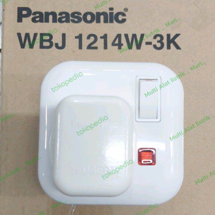 Stop kontak ac panasonic set socket outled WBJ 1214W-3K wide bok ac ...