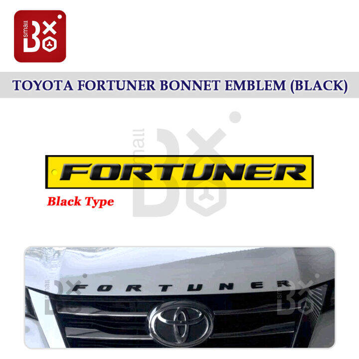Toyota Fortuner Bonnet Emblem Logo (Black) | Lazada