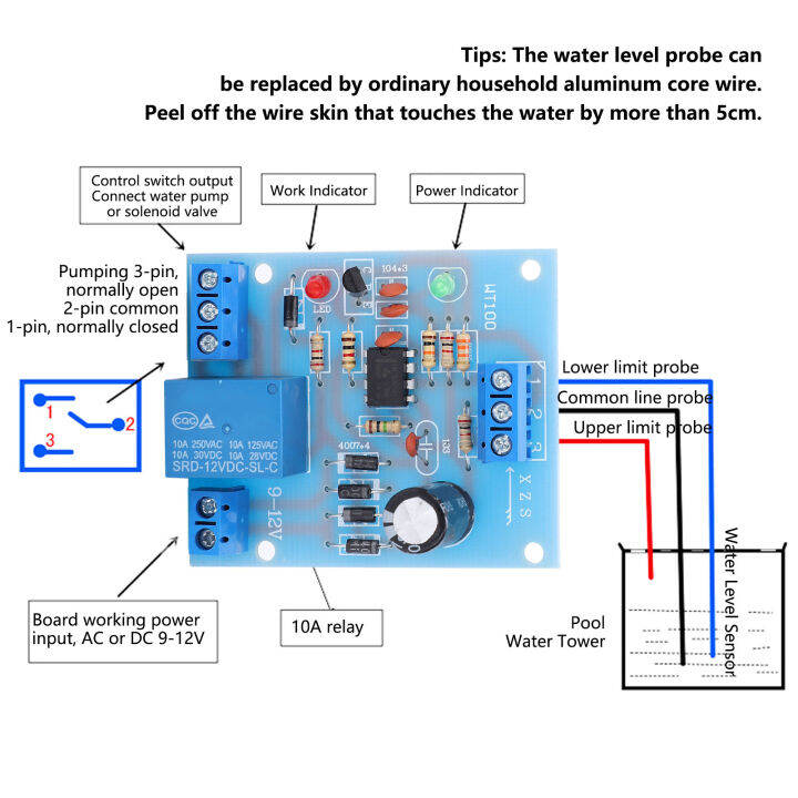 Liquid Level Sensor Water Pumping Filling and Draining AC