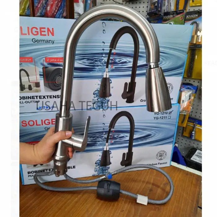 Kran Angsa Tarik Soligen SS Kran Cuci Piring Panas Dingin Stainless ...