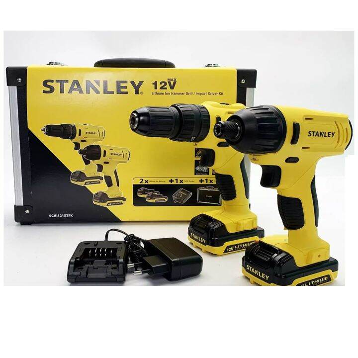 STANLEY 🇹🇭 สว่านกระแทก และ ไขควงกระแทกไร้สาย 12V Combo รุ่น SCHI121S2FK ...