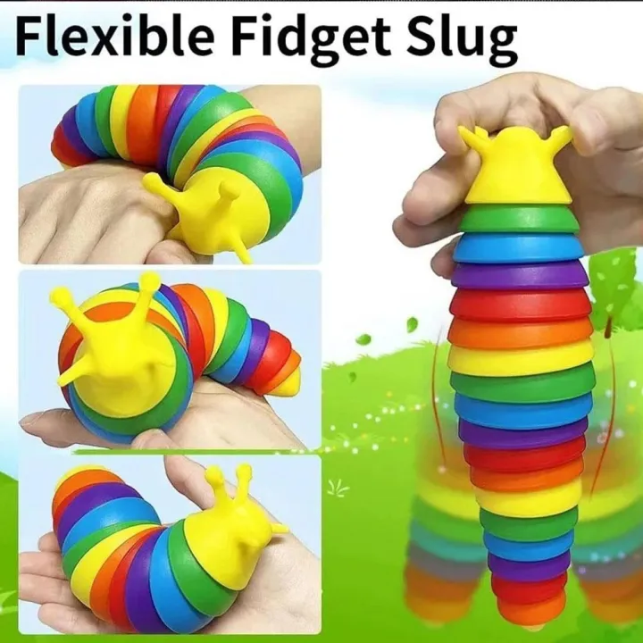 Fidget Slug Toy 3D Printed Toy Caterpillar Sensory Toy Stress Relief ...